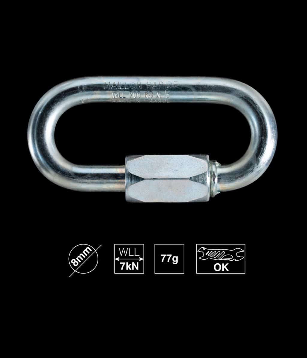 8mm Galvanized Quick Link - Maillon Rapide | SLACKTIVITY